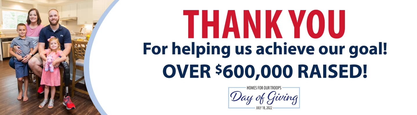 Day of Giving – Homes For Our Troops
